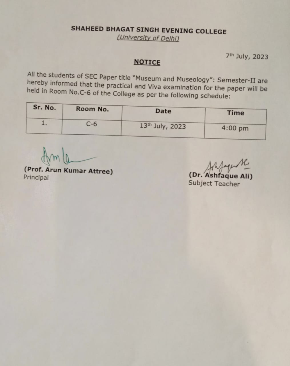 SHAHEED BHAGAT SINGH EVENING COLLEGE