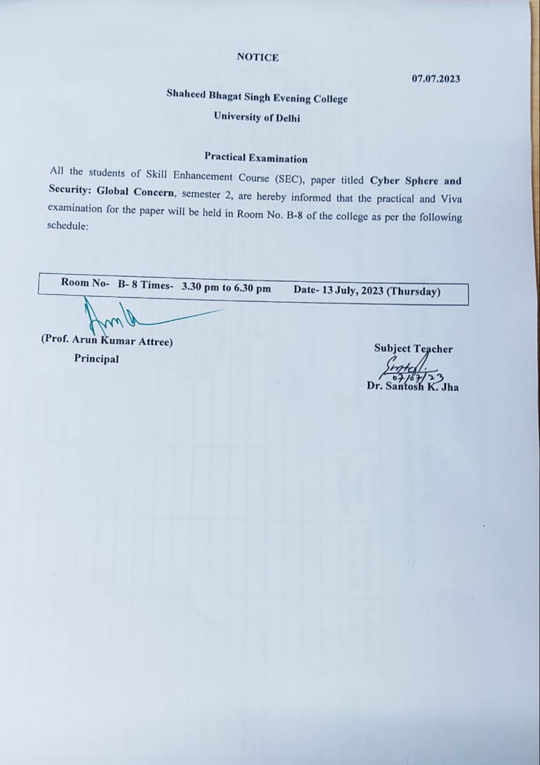 SHAHEED BHAGAT SINGH EVENING COLLEGE